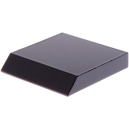 Plymor Black Acrylic Square Base (Angled-Front, 2" W x 2" D x 0.375" H ...