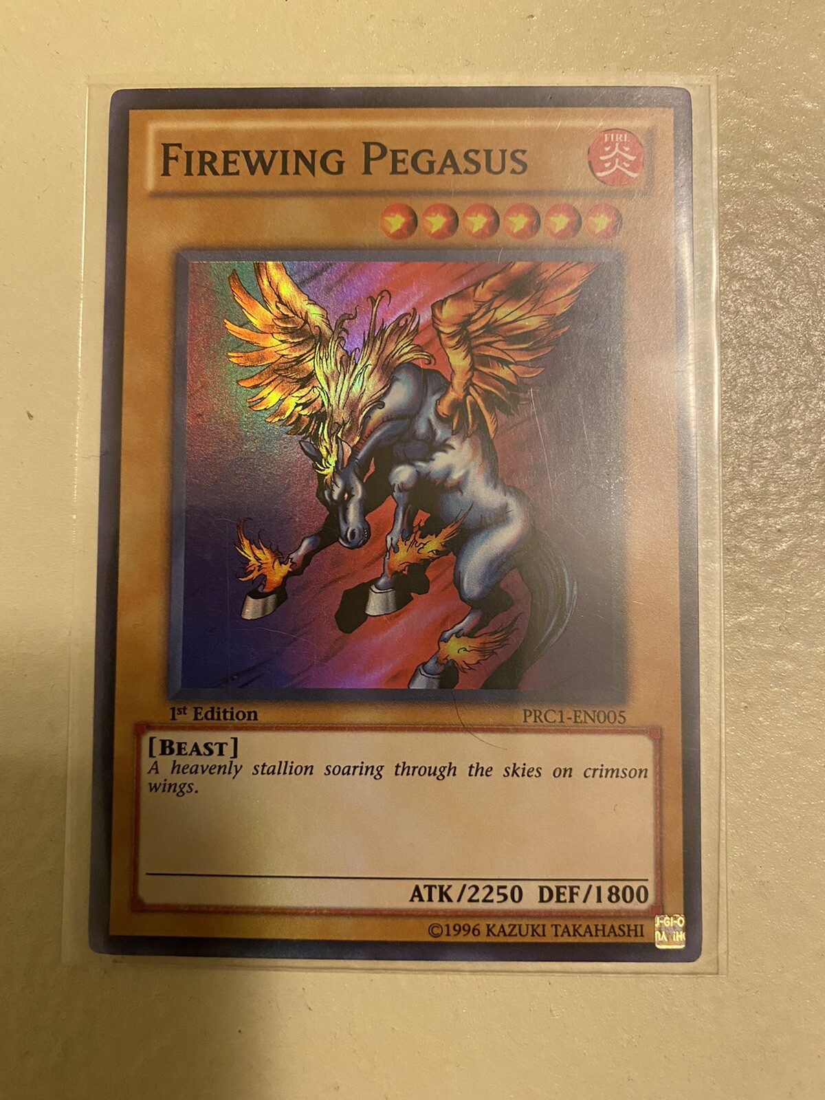 Yu-Gi-Oh Firewing Pegasus PRC1-EN005 1st edition super rare Mint ...