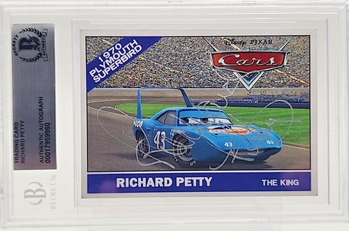 Richard Petty Signed Disney Cars The King Card 1970 Plymouth Superbird ...
