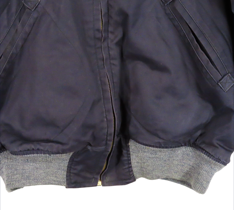 VTG Wilson Sports Equipment NAVY BLUE VARSITY JACKET Wool Lined Bomber ...