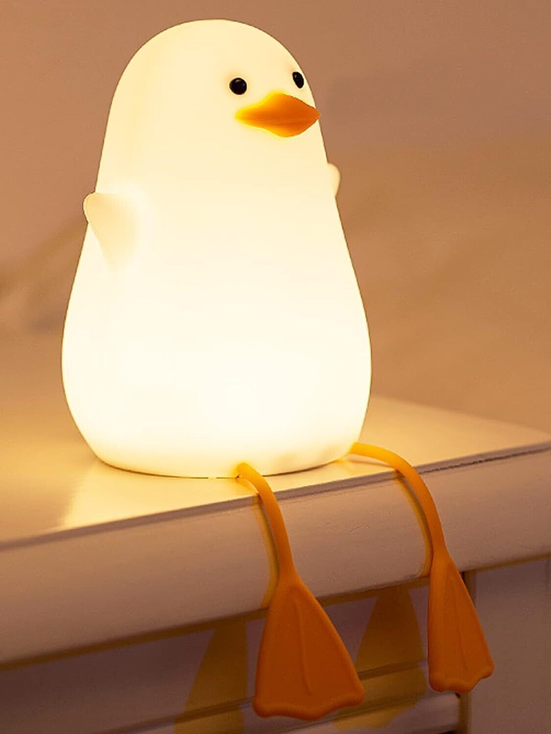 Lying Flat Duck Night Light LED Duck Night Light Kids Lamp LED Squishy ...
