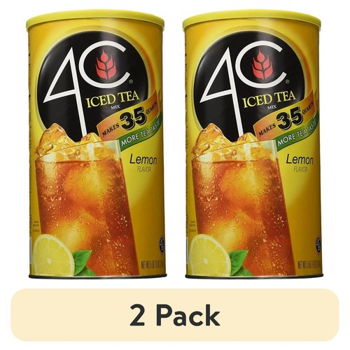 4C Lemon Iced Tea Mix, 35-Qt. (82.6 oz) - (2 Pack) Refreshing Citrus ...