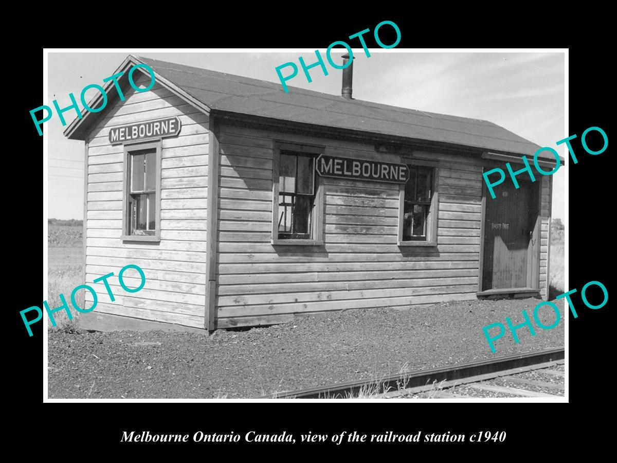 OLD 8x6 HISTORIC PHOTO OF MELBOURNE ONTARIO CANADA THE RAILROAD STATION ...