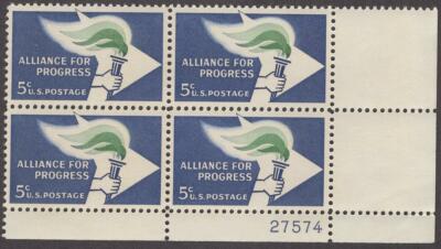 Scott # 1234 US Plate Block Of 4 - Alliance For Progress - MNH 1963 ...