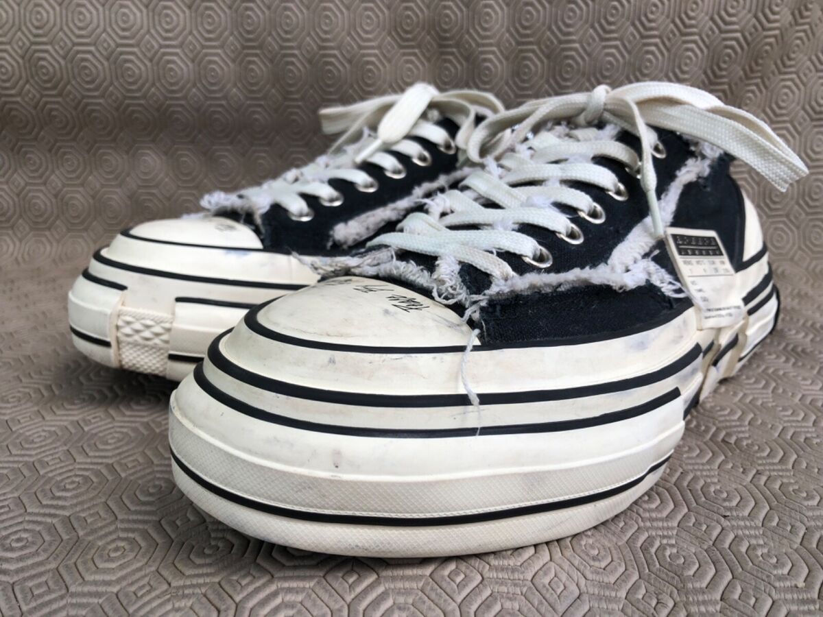VESSEL x YOHJI YAMAMOTO Black Low Cut Chunky Sole Sneakers VESSEL x YOHJI YAMAMOTO Black Low Cut Chunky Sole Sneakers