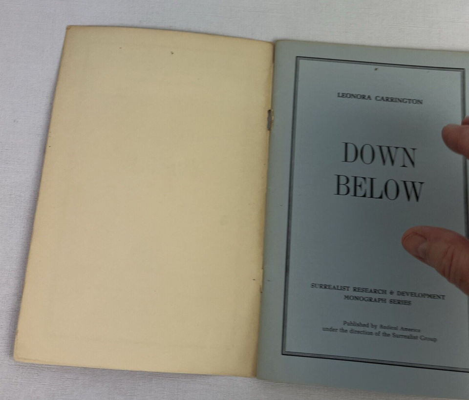 DOWN BELOW - 1972 REPRINT BY LEONORA CARRINGTON | eBay
