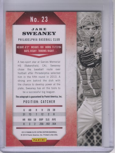 2013 Elite Extra Edition Signature Jake Sweaney RC Rookie AUTO ...