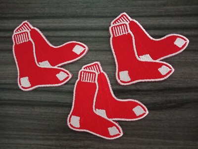 3pcs Boston Red Sox Baseball Sports Patch Iron-on Embroidered Sew on ...