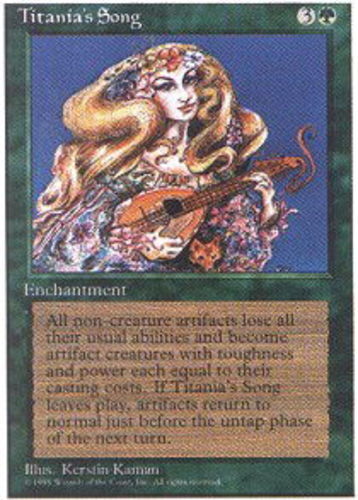 4x MTG Titania's Song, Light Play, English Fourth Edition | eBay