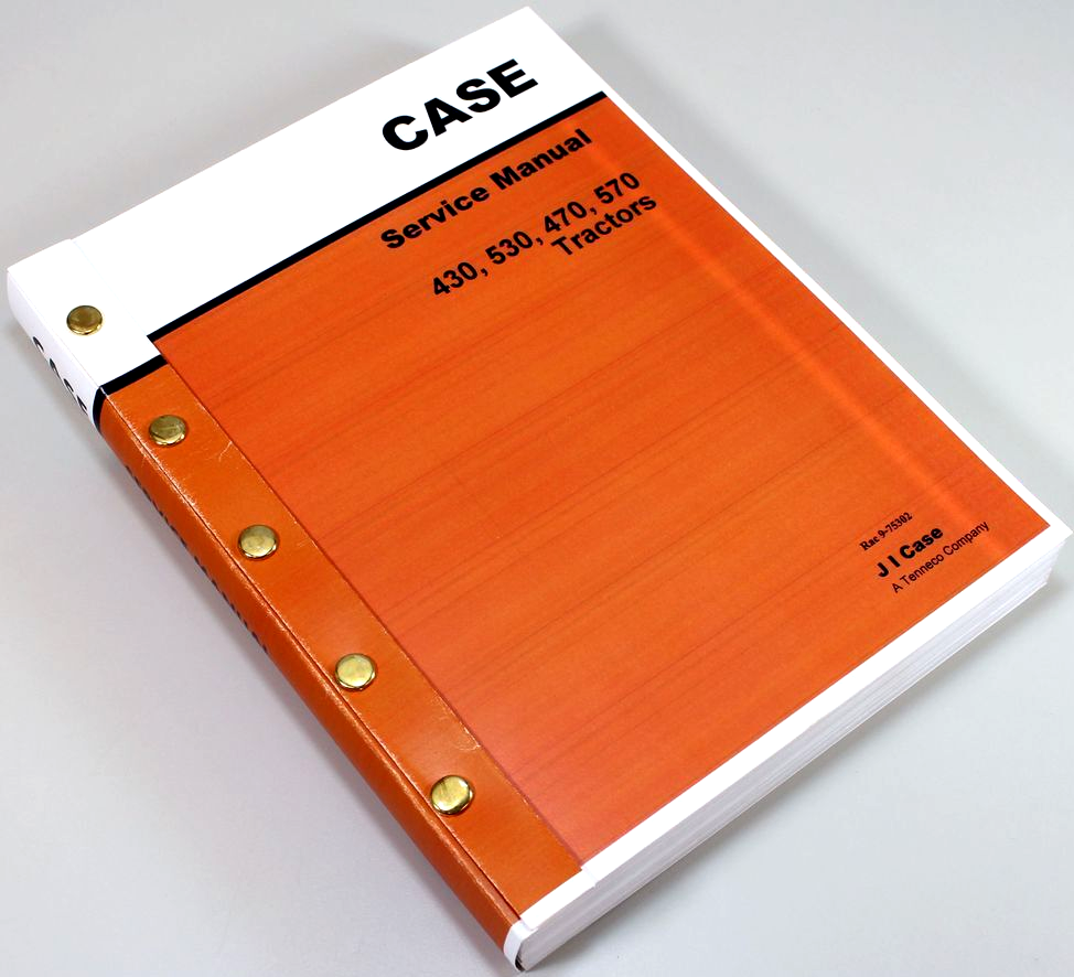 Case 530 531 540 541 Tractor Service Repair Manual Shop Book Overhaul ...