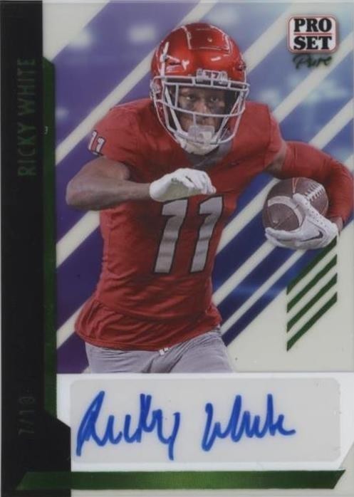 2024 Leaf Pro Set Pure - Autographs Ricky White #BA-RW1 Holo Green ...