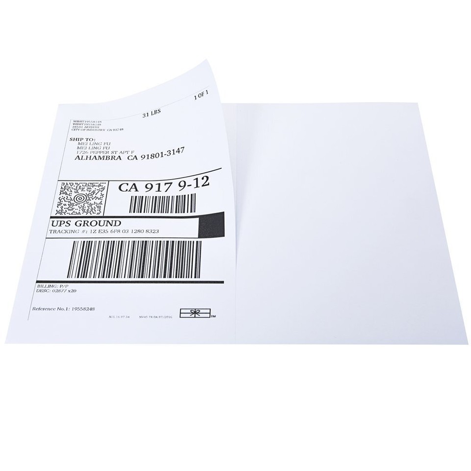200-20000 8.5x5.5 Shipping Mailing Labels Half Sheet Self Adhesive for ...
