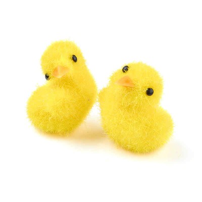 Yellow Fuzzy Artificial Baby Chicks for Easter and Spring Decor - 6 ...