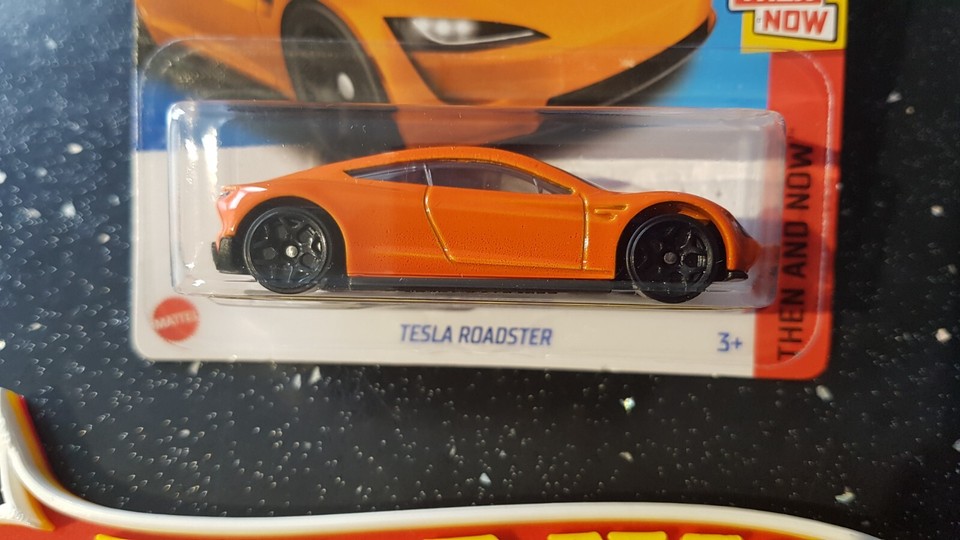 Hot Wheels ~ Tesla Roadster, S/Card, Bright Orange. Lots More NEW Tesla ...
