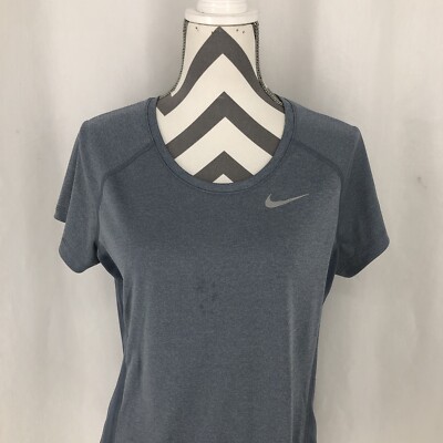Nike Miler DryFit Mesh Panel Running Top Reflective Shirt AJ4682-498 ...