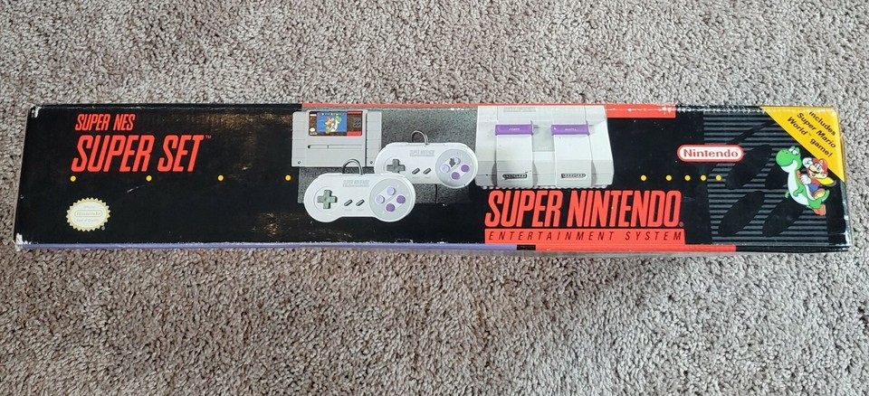 Super Nintendo SNES Super Set SNS-001 Complete In Box CIB Console ...
