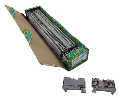 50 Phoenix Contact 3031364 Terminal Block Feed Through 2 Position Gray ...