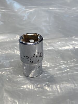 MAC TOOLS USA #V166 1/2" DRIVE, 1/2" SOCKET, SHALLOW, 6 PT Mechanics ...