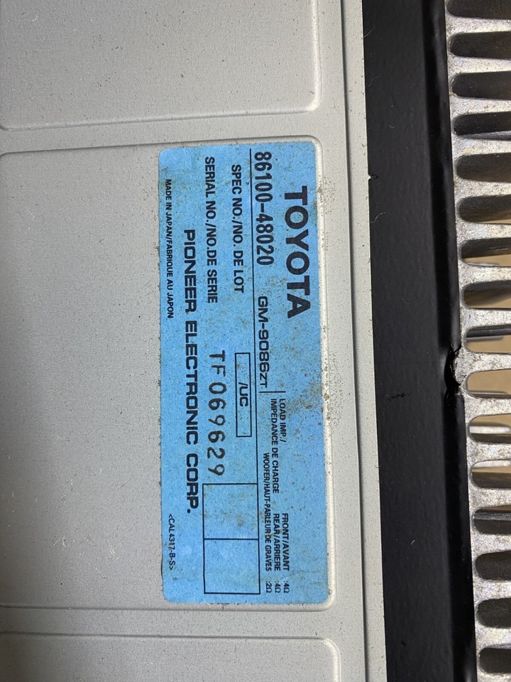 1999 - 2003 Lexus RX300 Radio Audio Amplifier Amp Pioneer 86100-48020 ...