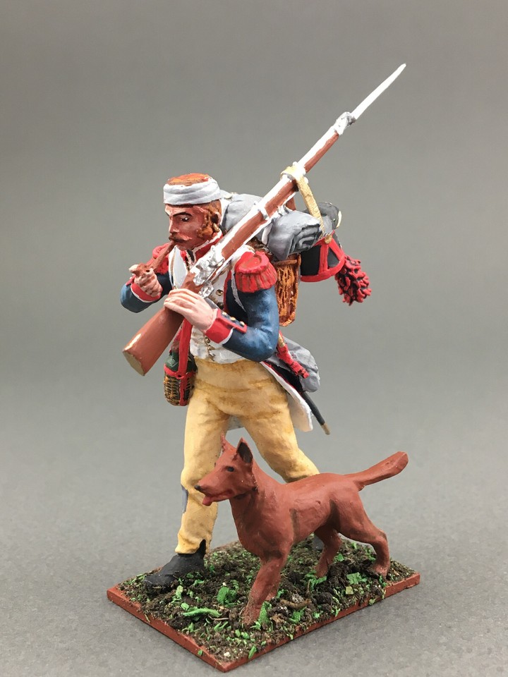 Painted Napoleonic tin figure 60 mm, French Line infantry grenadier VID ...
