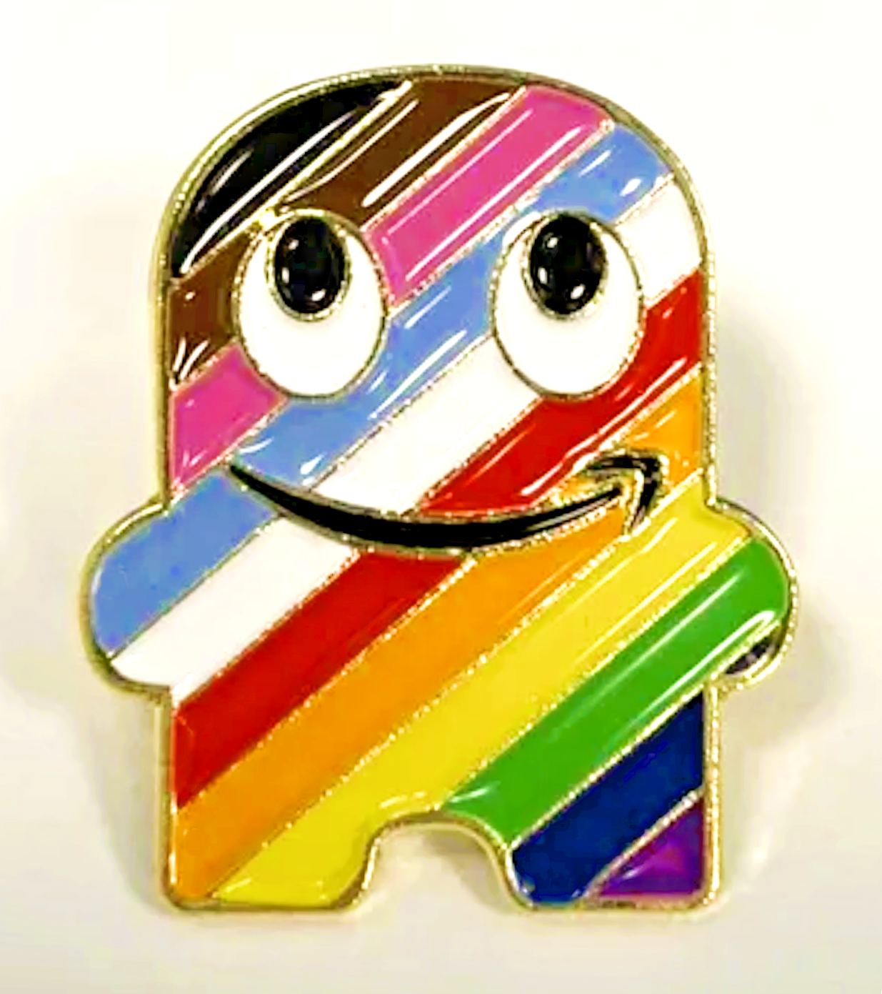 Glamazon Rainbow Pride colors Amazon Peccy Employee Pin | eBay