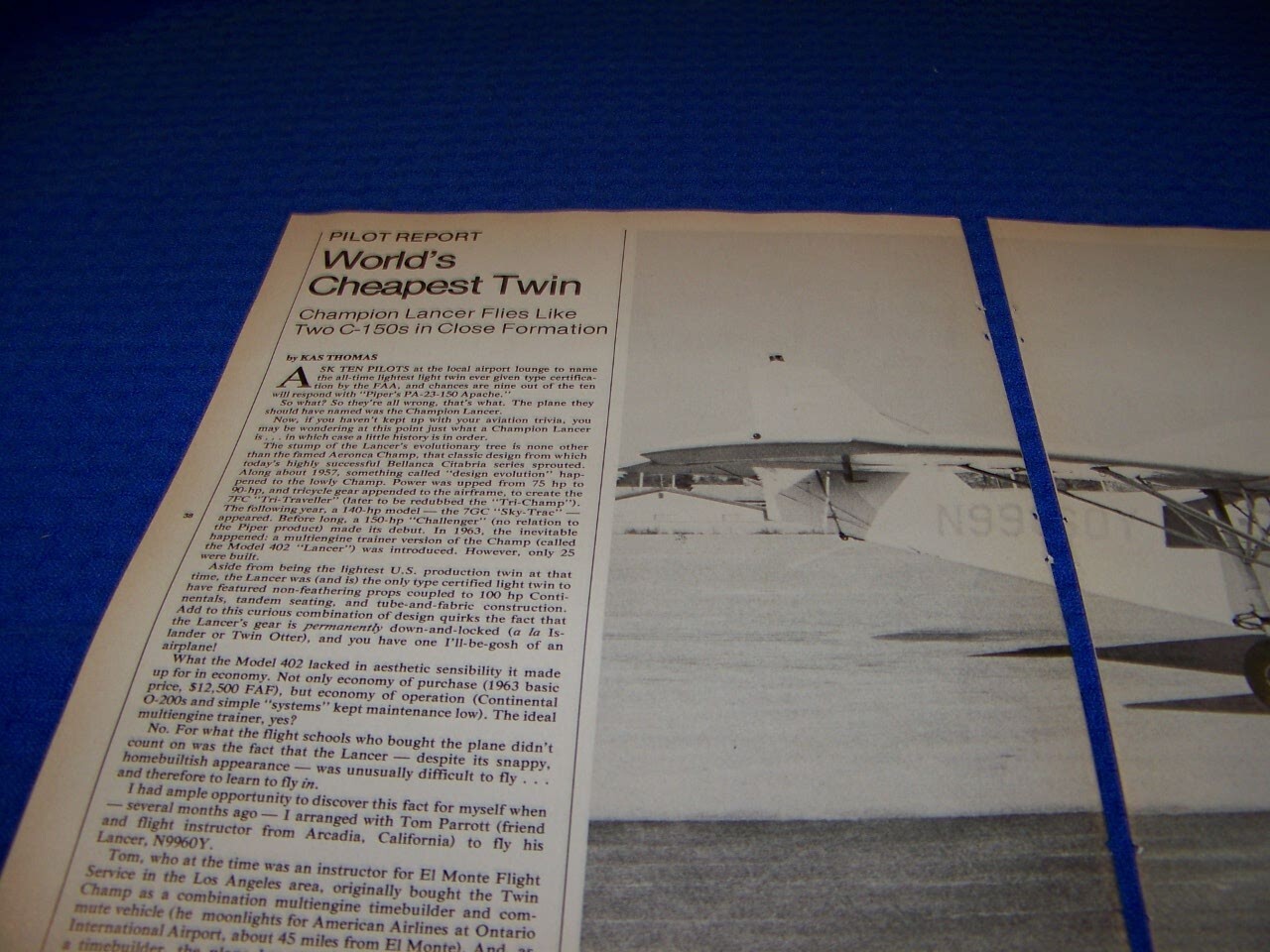 1963 CHAMPION LANCER 402 "WORLD'S CHEAPEST TWIN" ..HISTORY/PHOTOS/SPECS ...