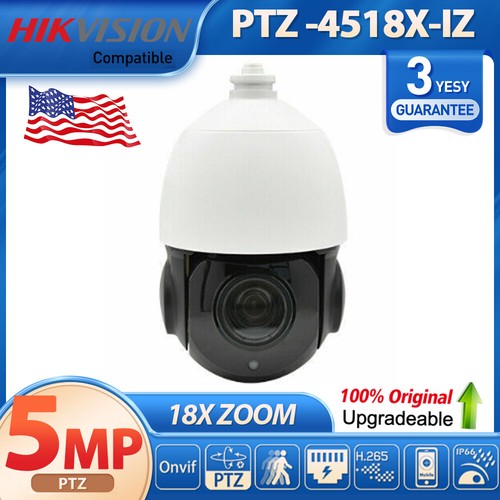 US HIKVISION Compatible 360° PTZ 5MP IR Security IP Camera 18X Zoom ...