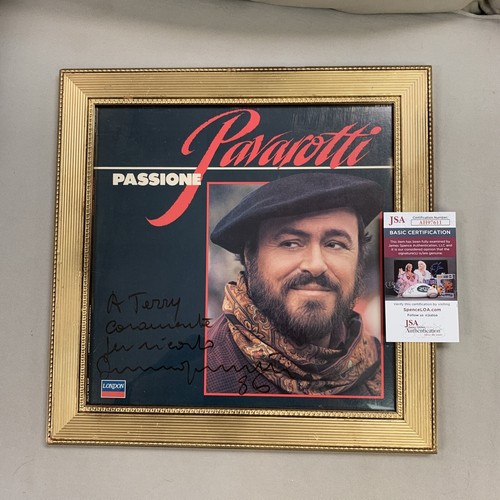 LUCIANO PAVAROTTI Autograph Signed Album Cover JSA Authentication ...