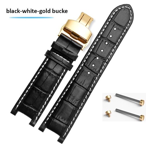 Notched Leather Watch Strap Fit For GC Guess 20x11mm 22x13mm Waterproof ...