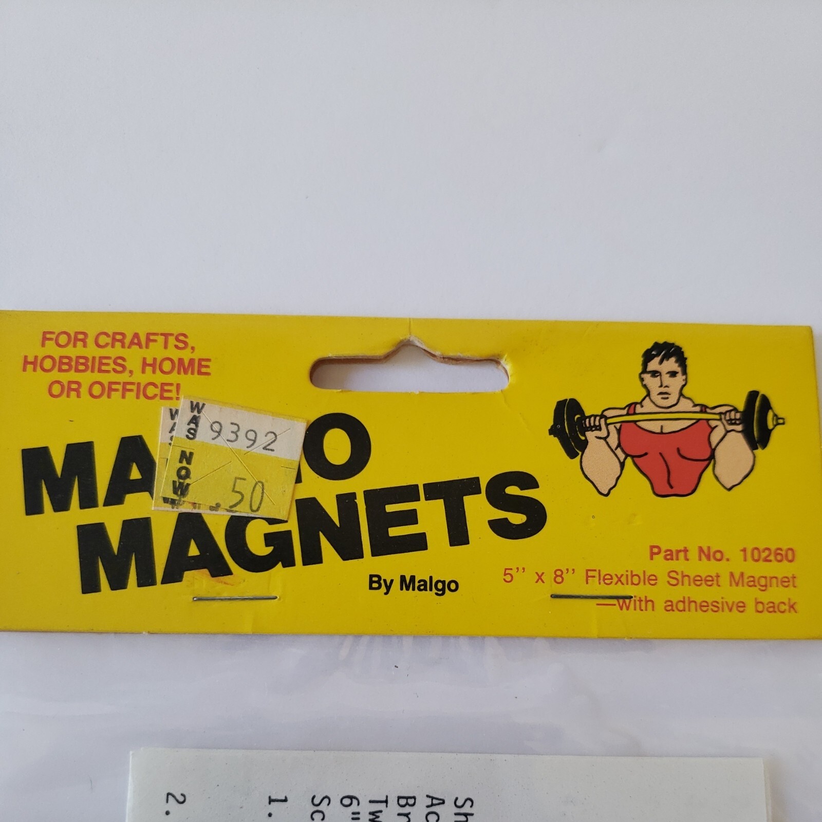Macho Magnets by Malgo 5" x 8" Flexible Sheet Magnet w/ Adhesive Back ...