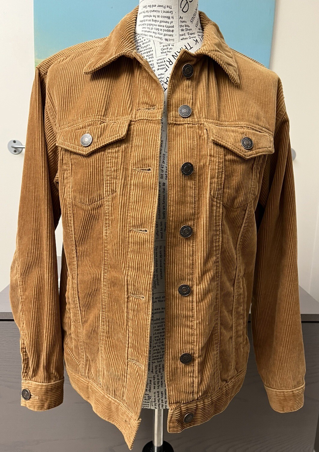 Women’s Forever 21 Copper Corduroy Casual Button Jacket Relaxed Fit ...