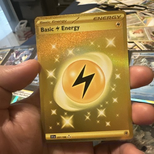 ⚡️Basic Lightning Energy Gold Ultra Rare Pokemon Scarlet and Violet 257 ...