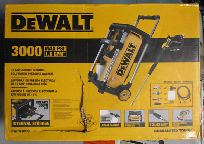 DEWALT 3000PSI 15A Jobsite Cold Water Electric Pressure Washer Kit ...
