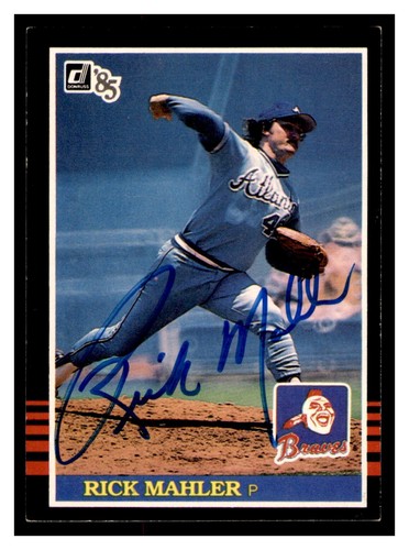 Rick Mahler Atlanta Braves Autographed 1985 Donruss card #385 | eBay