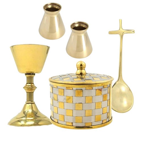 Miniature Polished Brass Chalice and Pyx DIY Mass Kit For Church or ...