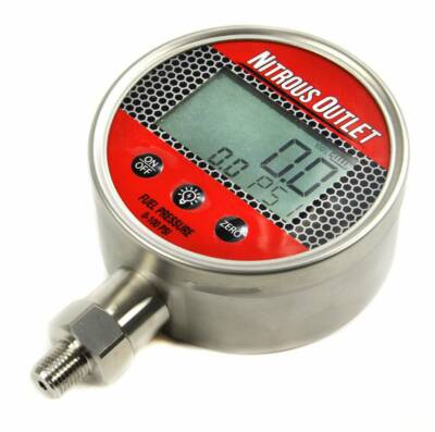 00-63008 Nitrous Outlet Digital 5" Fuel Test Gauge 0-100 PSI LCD ...