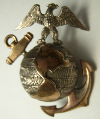 WW2 USMC Officer EGA Full Dress Blues Sterling Collar - H-H Maker Right ...