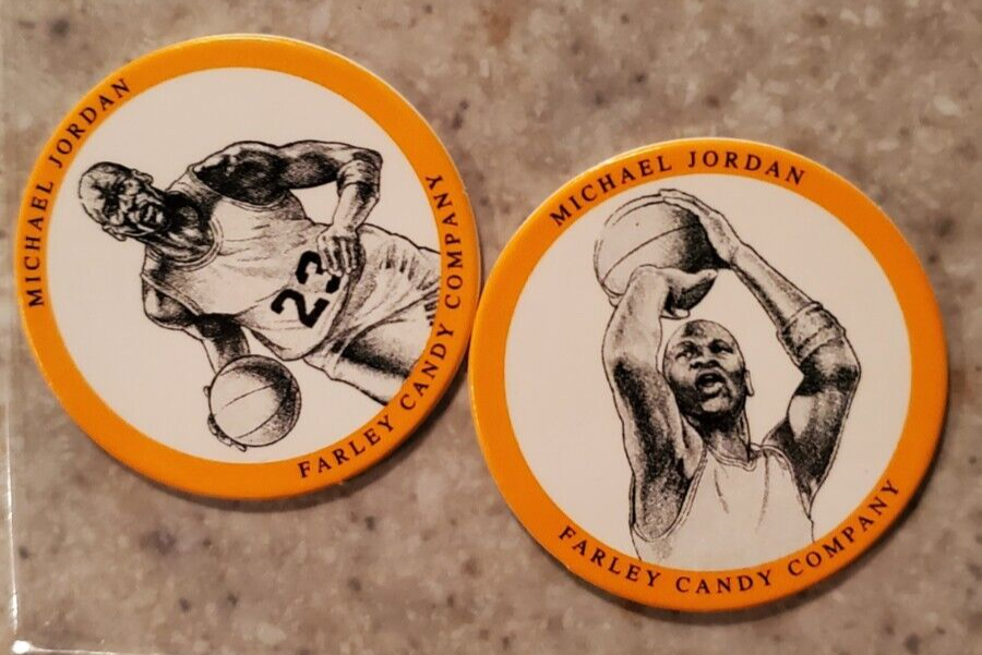 1995 Michael Jordan Farley Candy Company Promo Pog LOT of 2 Bulls | eBay