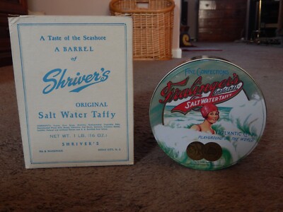 Vtg 60's Shriver's James Salt Water Taffy Clown Barrel Paper Mache Bank ...