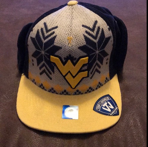 West Virginia Mountaineers NCAA Dog Ear Down Flap Strapback WVU ...