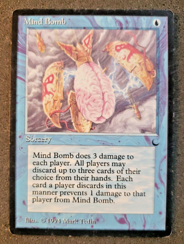 Mind Bomb The Dark moderate PLD Blue Rare MAGIC THE GATHERING MTG CARD ...