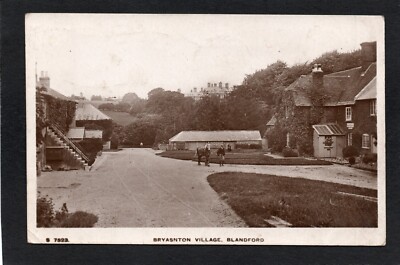Postcard Bryanston Village nr Blandford Forum Dorset with Post Office ...