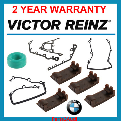 OEM Engine Timing Cover Gasket Gaskets & Chain Guides Set 10pcs for BMW ...
