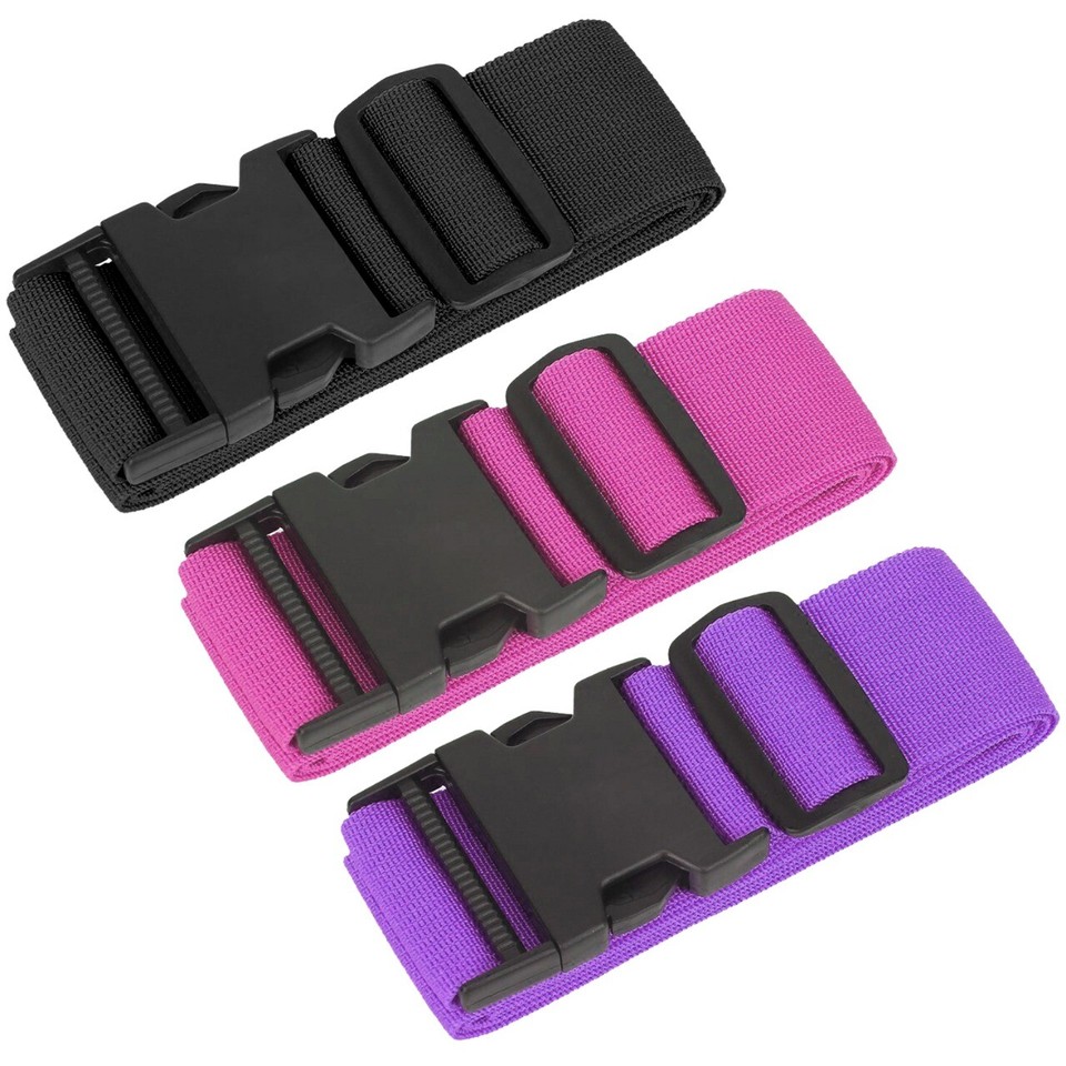2x Adjustable Travel Luggage Suitcase Straps Belts Tie Secure Safety ...
