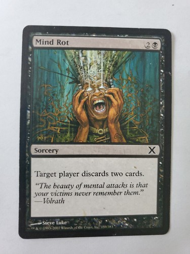 MTG Magic The Gathering Card Mind Rot Sorcery Black X Tenth Edition | eBay