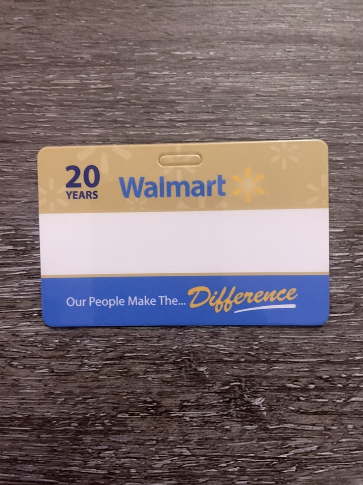 Walmart Name Badge 20 Year. Gold. | eBay