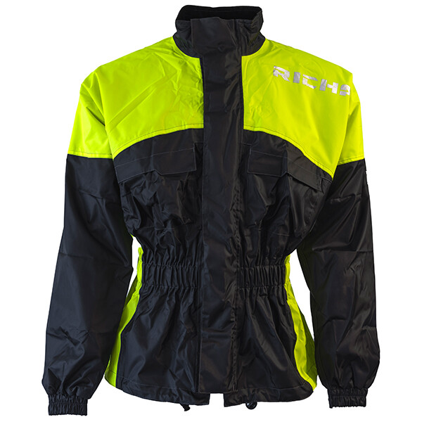 Richa Rain Warrior Waterproof Motorcycle Over Jacket Black Yellow ...