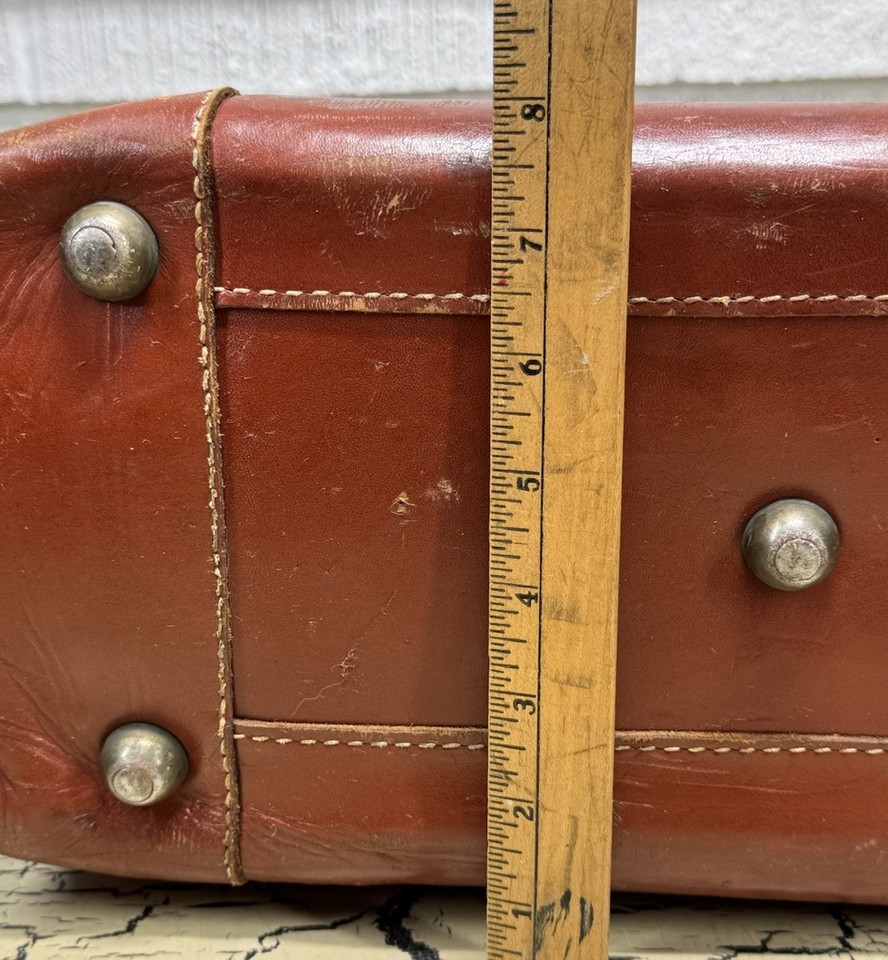 Vtg Leathercraft Genuine Top Grain Cowhide Expandable Briefcase ...