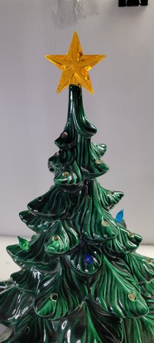 Vintage Atlantic Mold Ceramic Christmas Tree 14" No Base | eBay