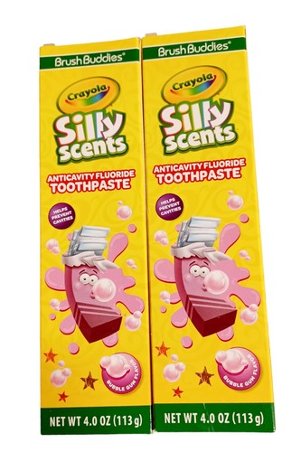 [Lot of ,2] Crayola Silly Scents Toothpaste • (1x Bubble Gum — 2x ...